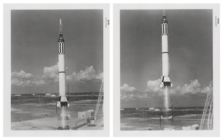 Mercury Redstone 3 Rare launch sequence of the first American in space ...